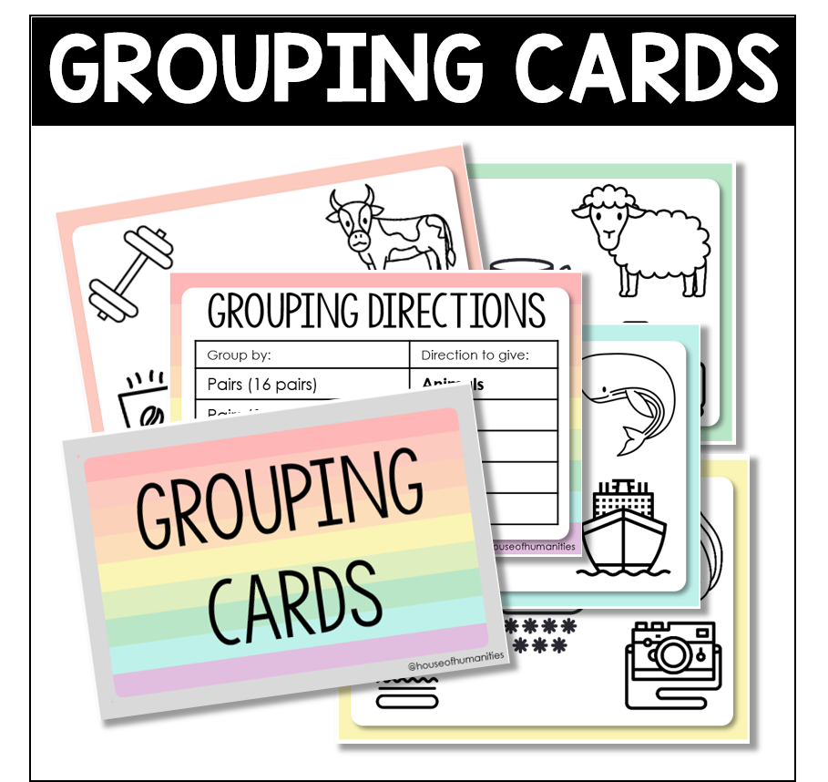 Grouping Cards PRINTABLE – House of Humanities