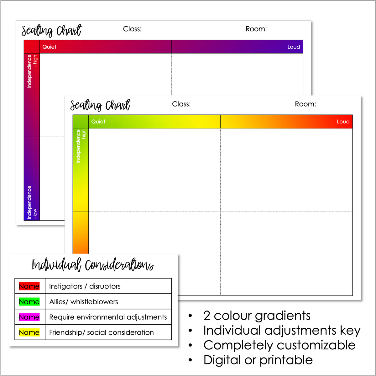 SEATING PLAN CLASSROOM MANAGEMENT CHART – House of Humanities
